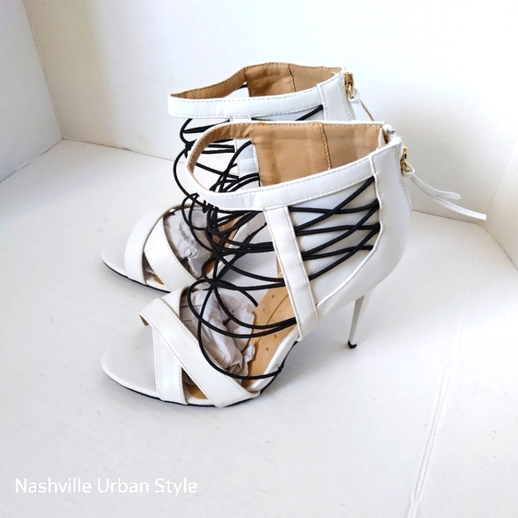 FRH | Shoes | Frh Black And White Giselle Heels | Poshmark